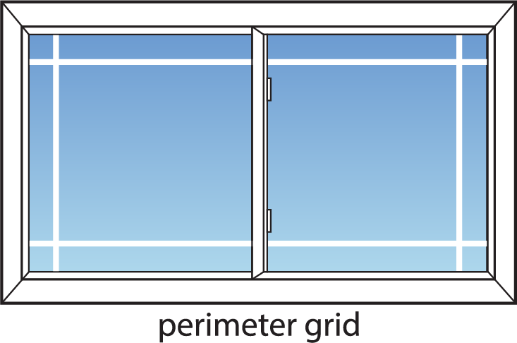 TWO LIGHT SLIDING WINDOW GRID PATTERNS