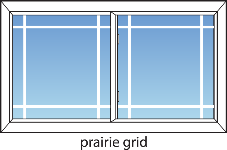 TWO LIGHT SLIDING WINDOW GRID PATTERNS